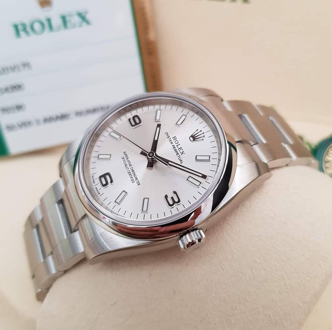 ROLEX OYSTER PERPETUAL, Fesyen Pria, Jam Tangan di Carousell