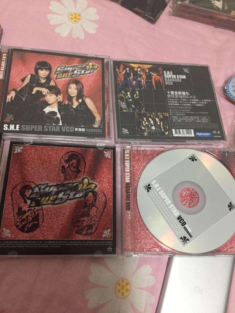 S.H.E SHE Hebe Super Star vcd with stamps , Hobbies & Toys, Music & Media, Vinyls on Carousell