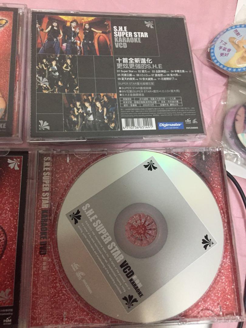 S.H.E SHE Hebe Super Star vcd with stamps , Hobbies & Toys, Music & Media, Vinyls on Carousell
