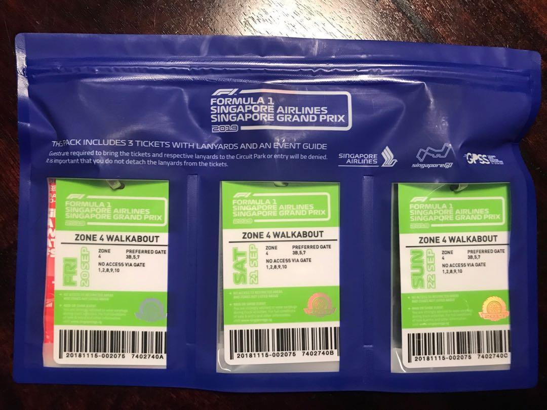 Singapore GP Zone 4 Walkabout, Tickets & Vouchers, Local Attractions ...