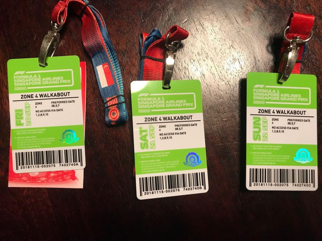 Singapore GP Zone 4 Walkabout, Tickets & Vouchers, Local Attractions ...