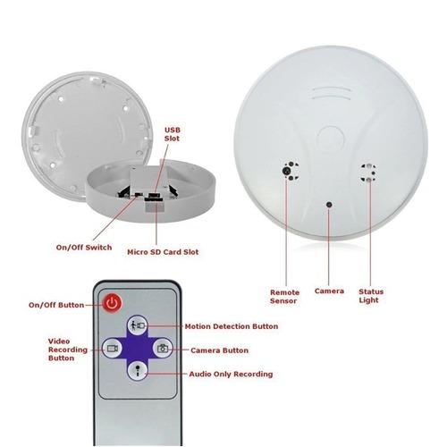 Smoke Detector Hidden Pinhole Spy Camera, Furniture & Home Living ...