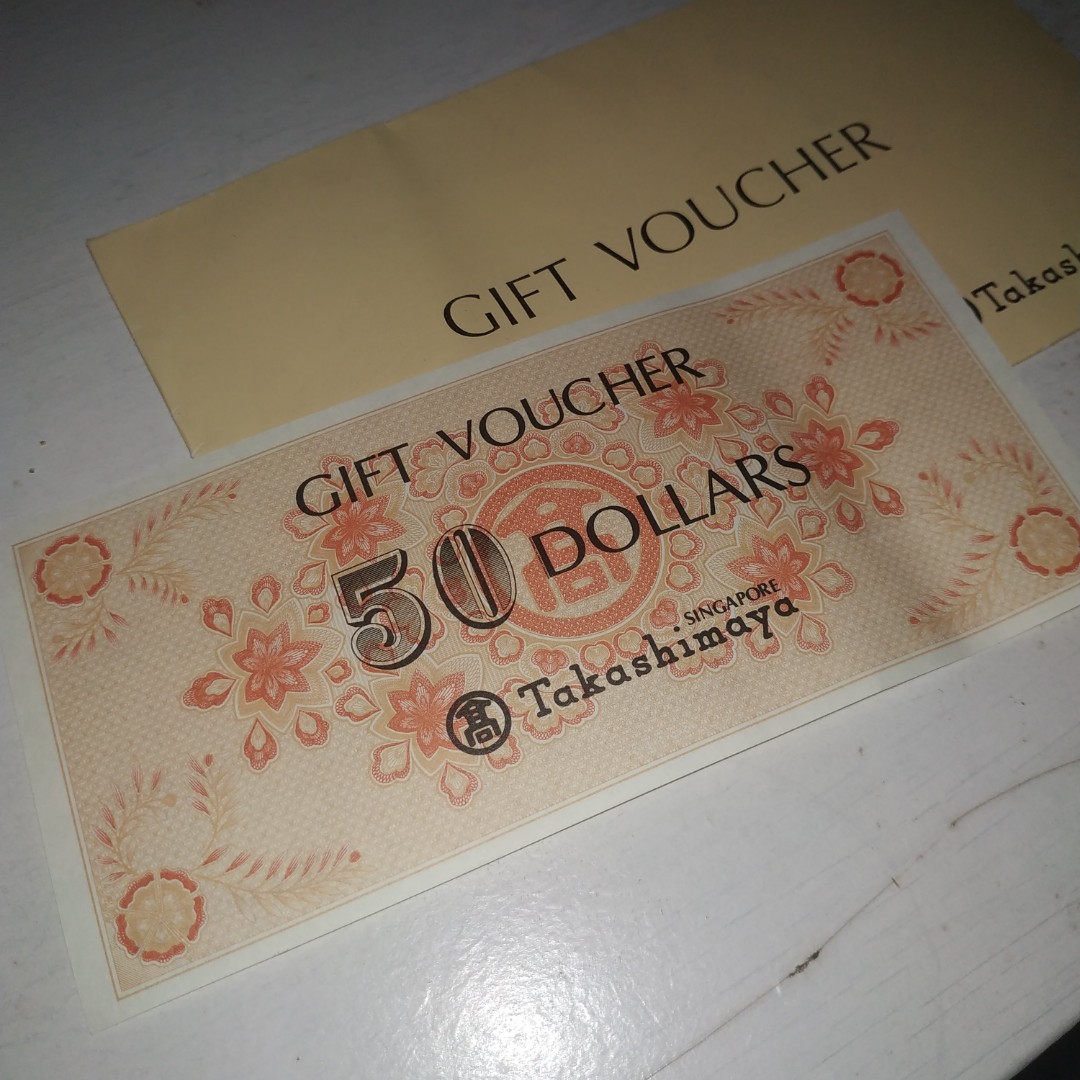 Takashimaya $50 Voucher, Tickets & Vouchers, Vouchers on Carousell