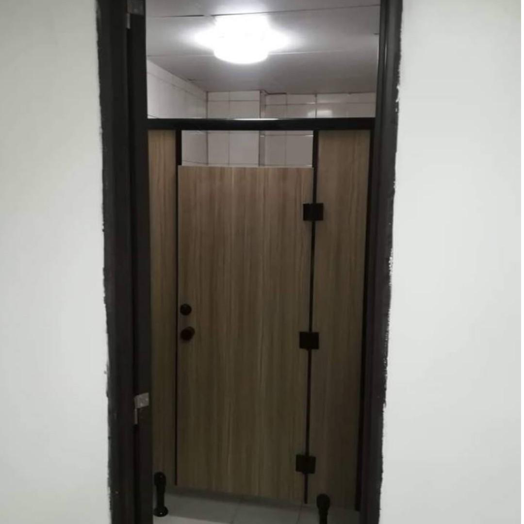 Toilet Partition Cubicle (PVC and Phenolic), Furniture & Home Living ...