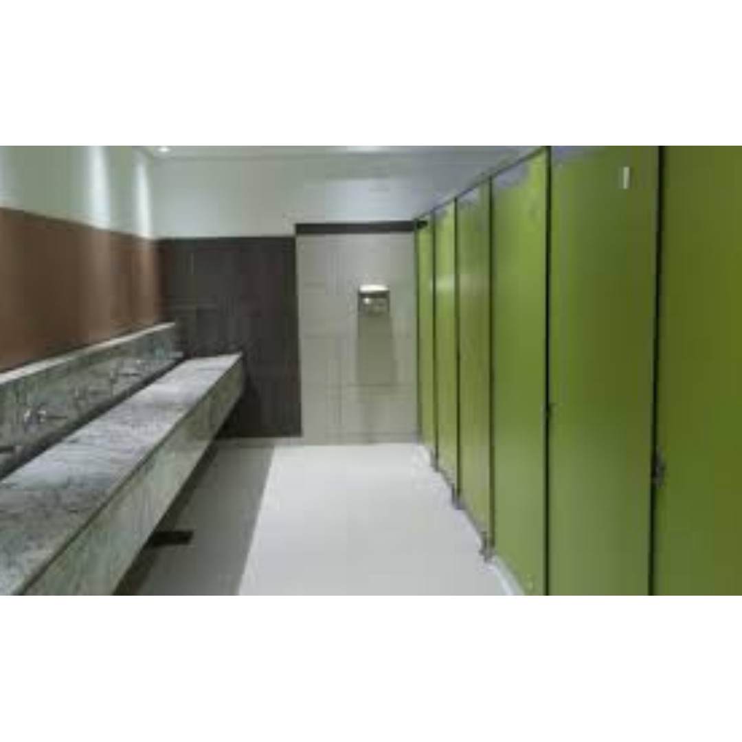 Toilet Partition Cubicle (PVC and Phenolic), Furniture & Home Living ...