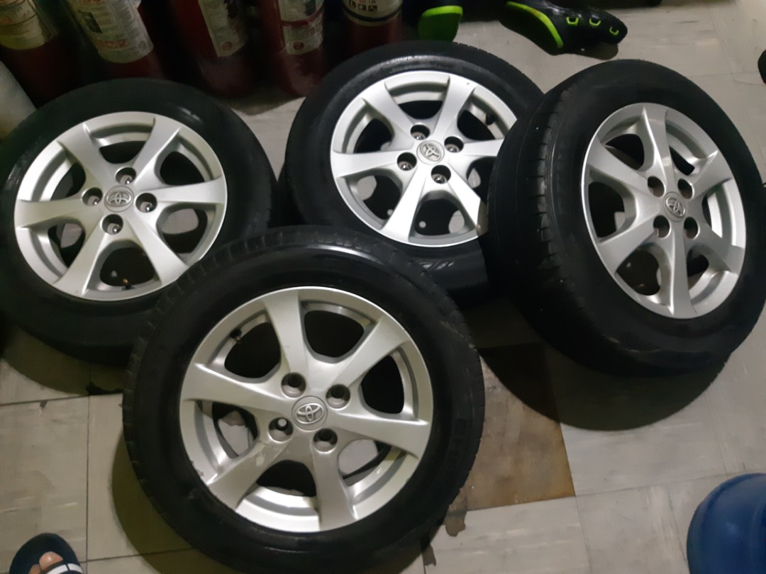Toyota wigo mags & tires, Car Parts & Accessories, Mags and Tires on ...