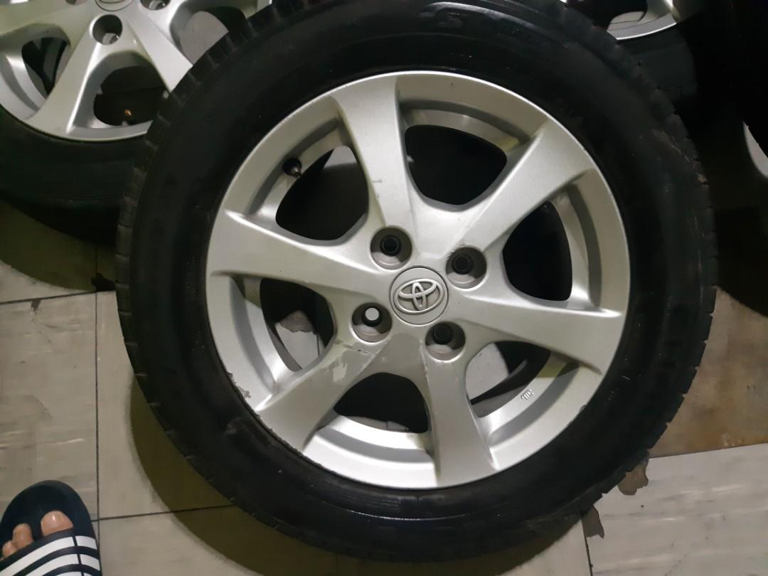 Toyota wigo mags & tires, Car Parts & Accessories, Mags and Tires on ...