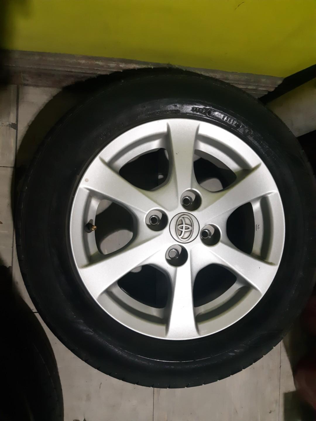 Toyota wigo mags & tires, Car Parts & Accessories, Mags and Tires on ...