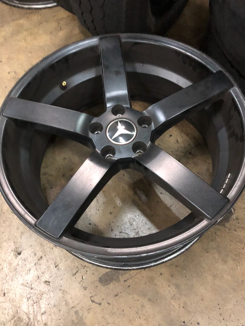 19” Black Mercedez rims offset 45. 19”x8.5j without tyres 5x114.3, Car ...