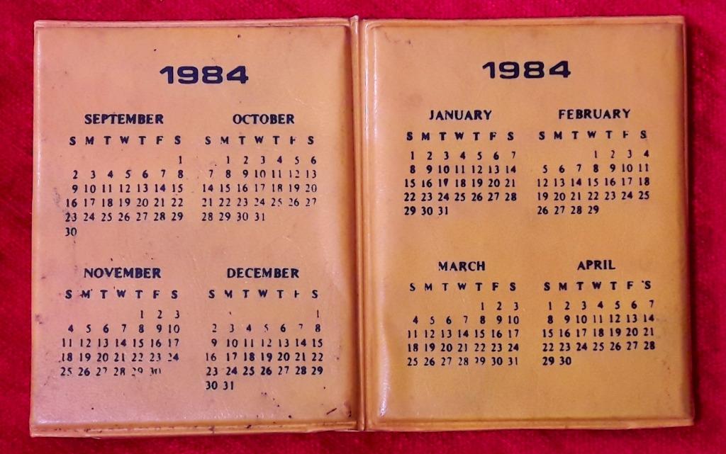 Air Base Butterworth 1984 rubber calendar, Furniture & Home Living ...
