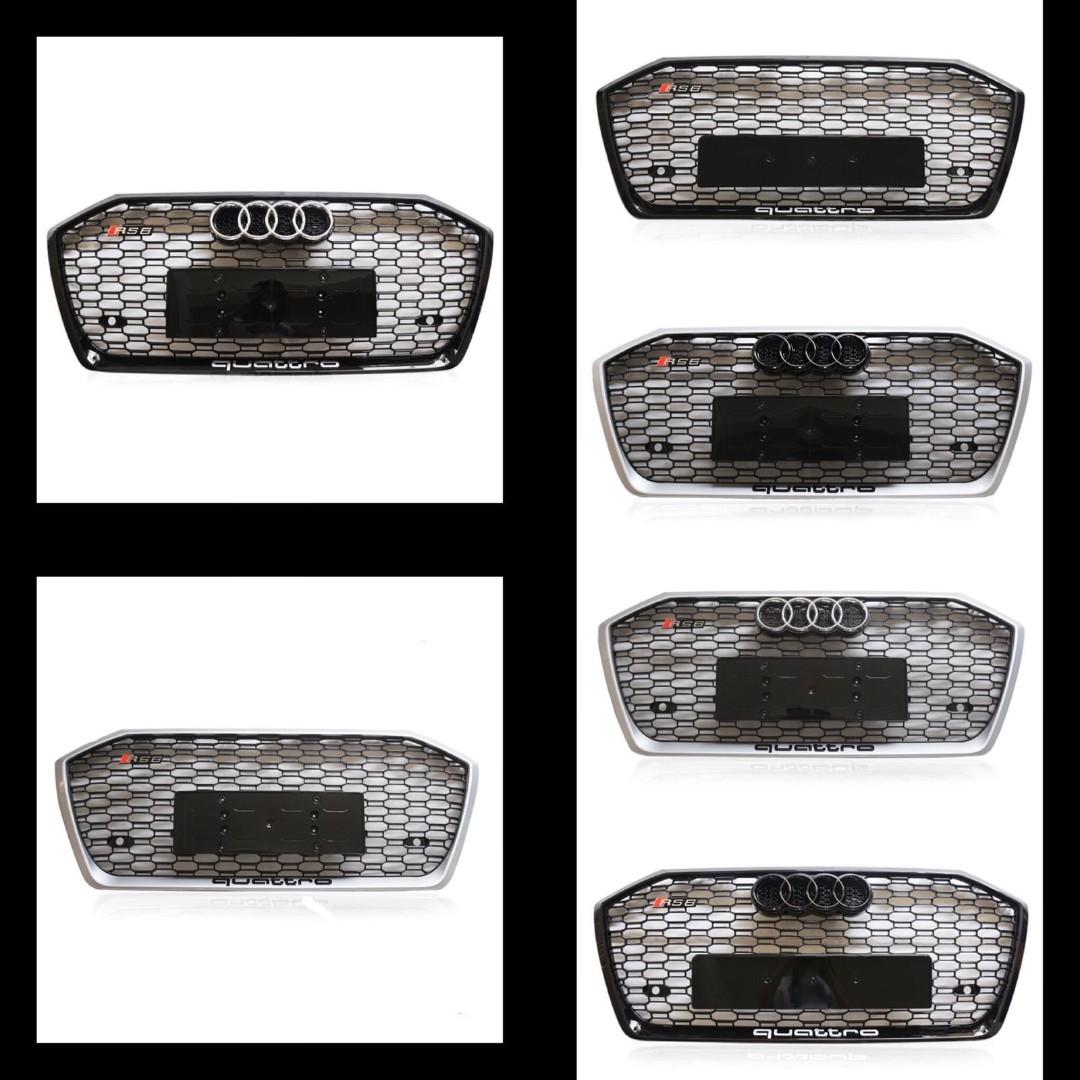 READY STOCK AUDI RS FRONT GRILL CHROME MIRROR A4 A5 B8 B8.5 B9 A3 8P 8V ...