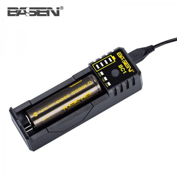 Basen BC1 Single Slot Lithium Battery Charger Single bay 2A Fast Charge ...