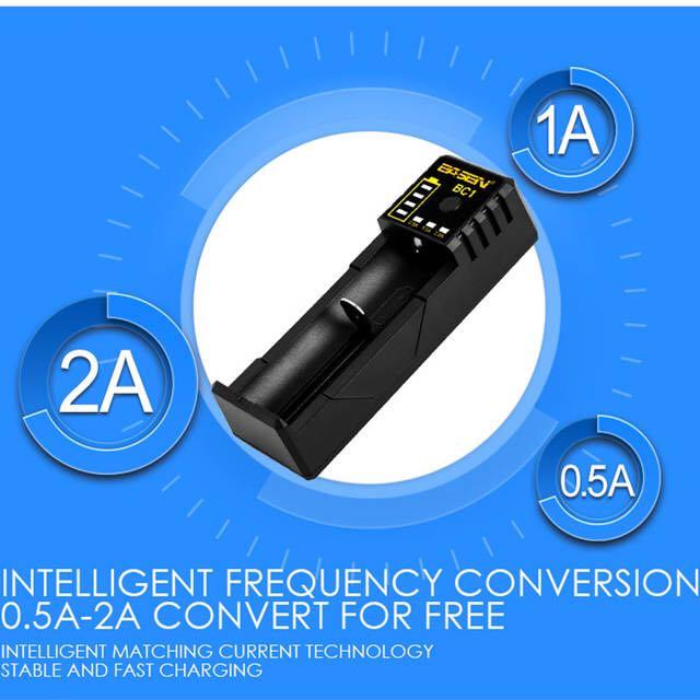 Basen BC1 Single Slot Lithium Battery Charger Single bay 2A Fast Charge ...