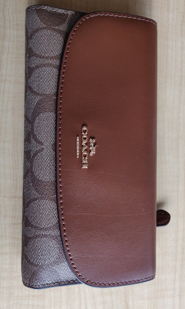 Coach Check Wallet, Luxury, Bags & Wallets on Carousell