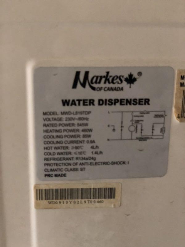 Markes Tabletop Hot & Cold water dispenser, TV & Home Appliances ...