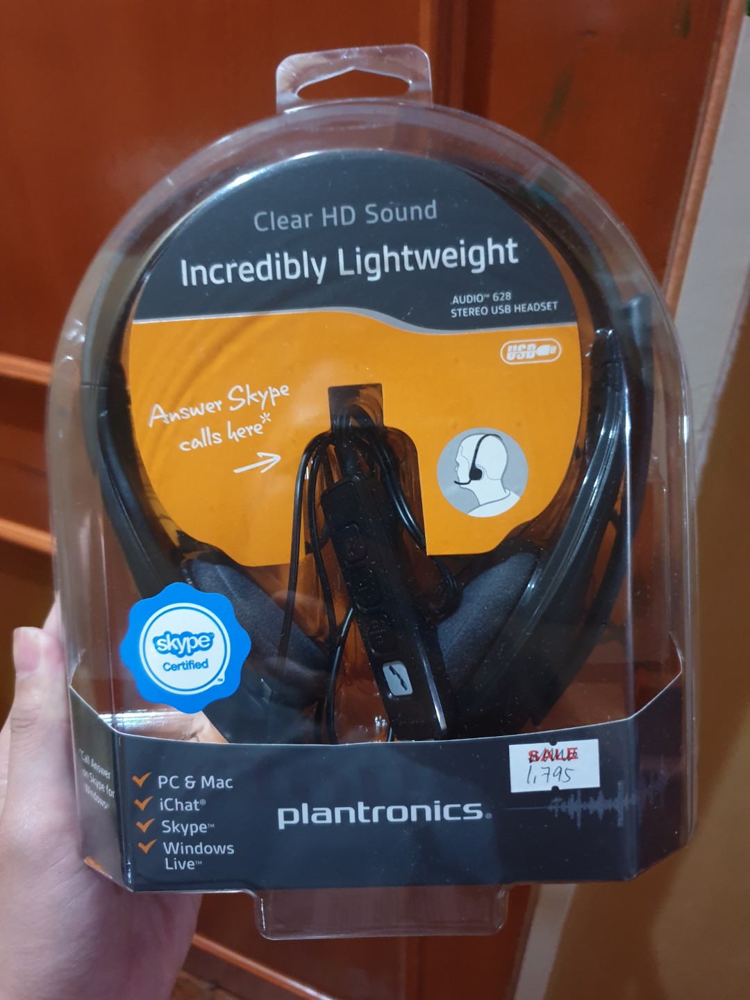 Plantronics Audio 628 Stereo USB Headset, Audio, Headphones & Headsets ...