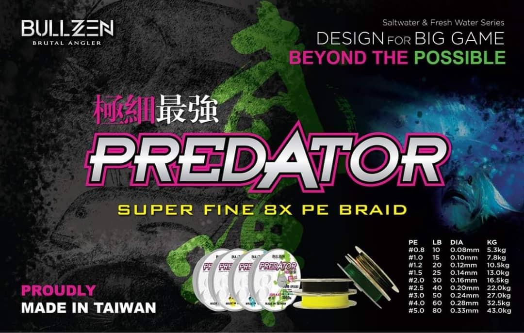 Pre order >BULLZEN PREDATOR X8 BRAIDED LINE, Sports Equipment, Sports ...