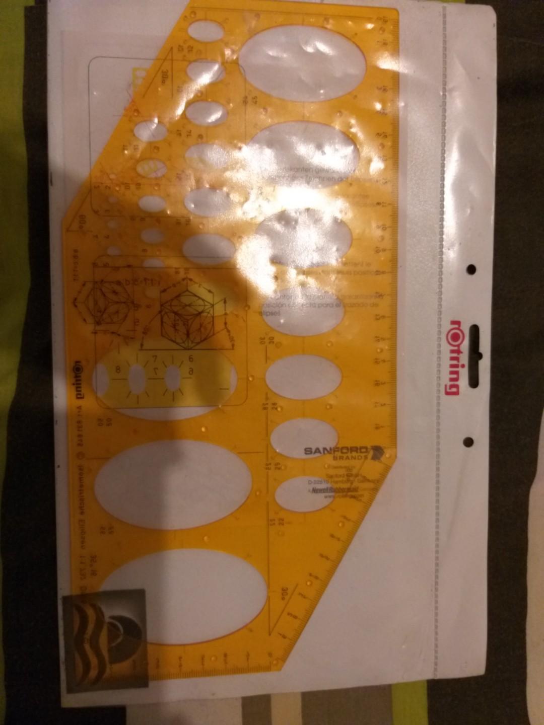 Rotring Isometric Ellipse Stencil, Hobbies & Toys, Stationary & Craft ...