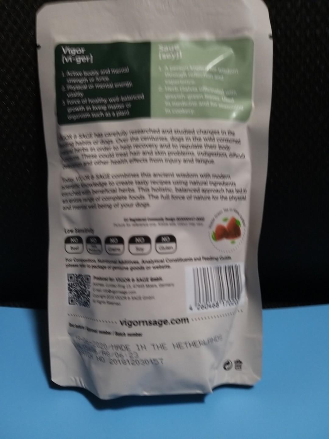 Vigor & Sage Dog Dry Food ~ 100g, Pet Supplies, Pet Food on Carousell