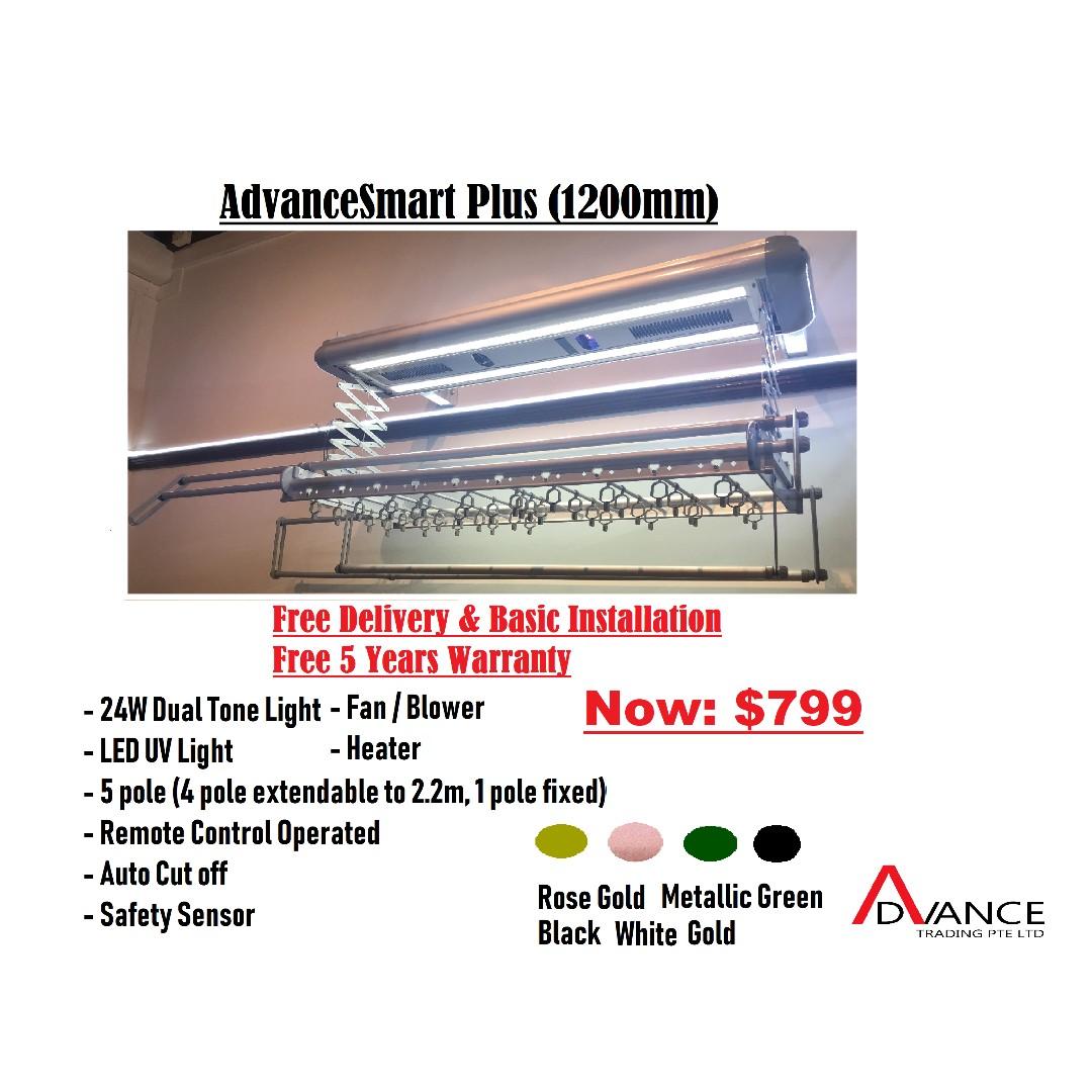 Advance Automated Electric Laundry Rack/System/Hanger with LED Light ...