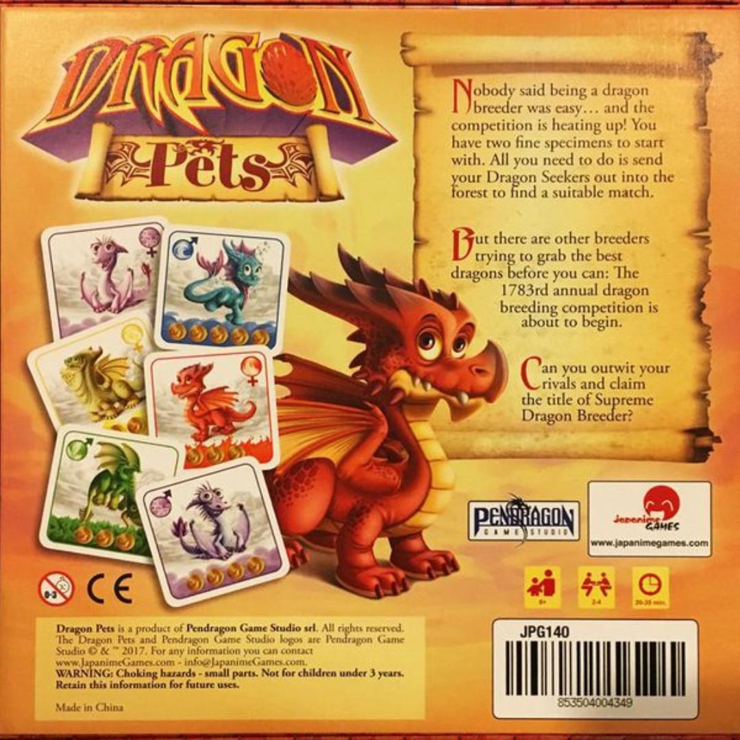 Dragon Pets 2-4 Players Board Game Breed Party, Hobbies & Toys, Toys ...