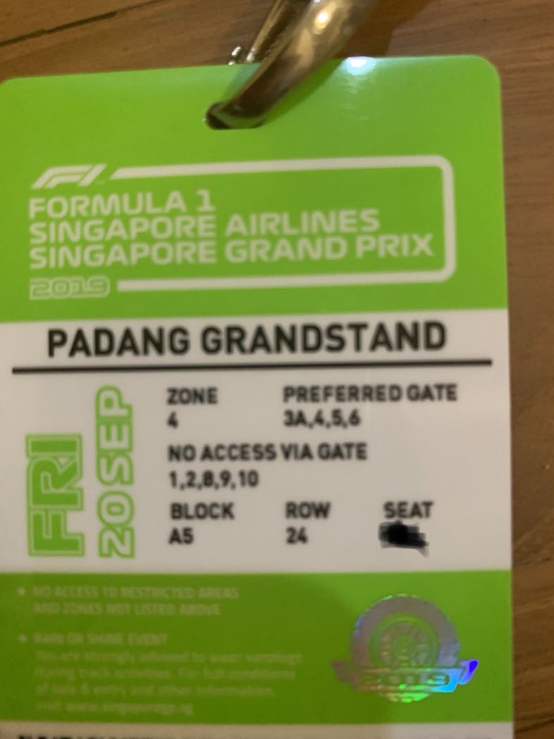 F1 Padang Grandstand Friday, Tickets & Vouchers, Local Attractions ...
