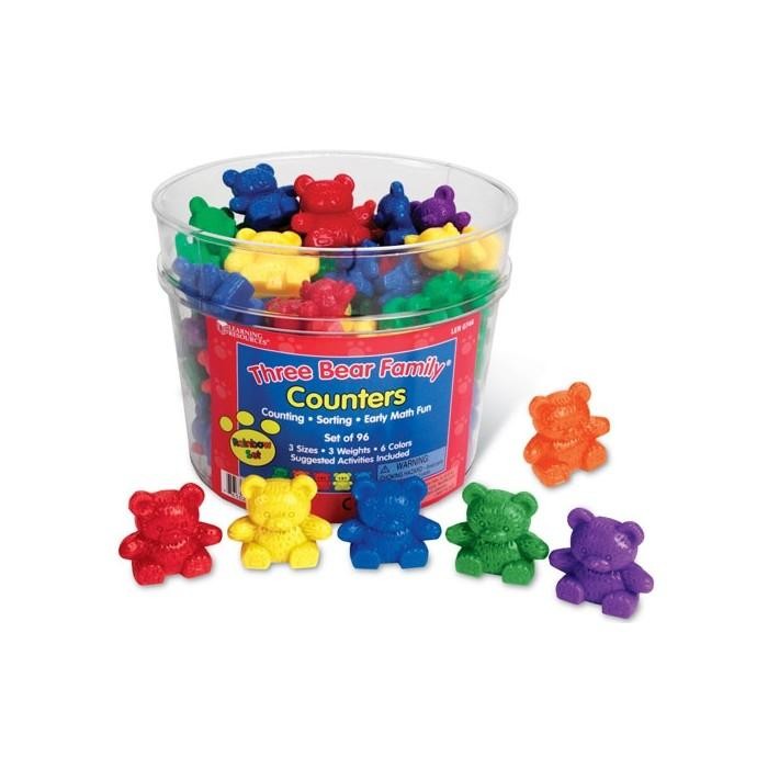 LEARNING RESOURCES - 3 BEAR FAMILY RAINBOW COUNTERS, Hobbies & Toys ...