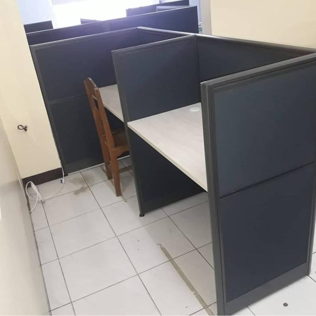 Modular Office Partition with Table, Furniture & Home Living, Office ...