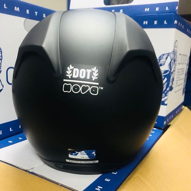 Nova Dot Matt black, Motorcycles, Motorcycle Apparel on Carousell