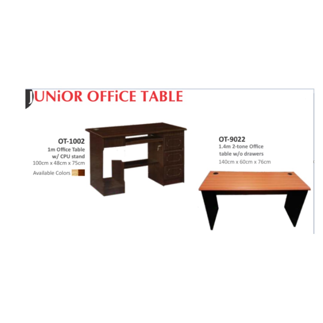 Office table with side and center drawers, Furniture & Home Living ...