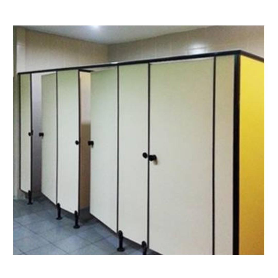 Toilet Partition Cubicle (Phenolic and PVC), Furniture & Home Living ...