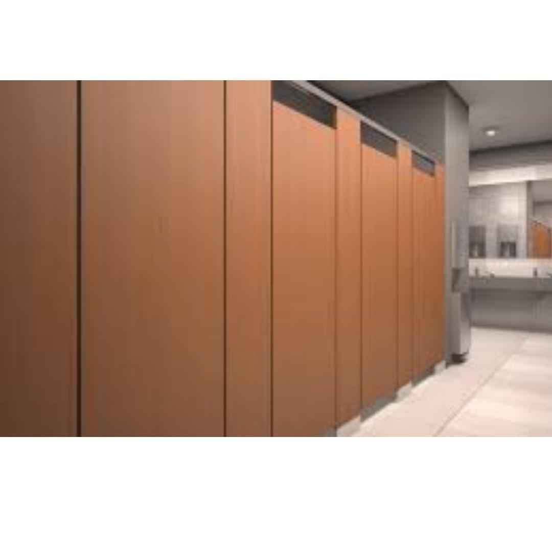 Toilet Partition Cubicle (Phenolic and PVC), Furniture & Home Living ...