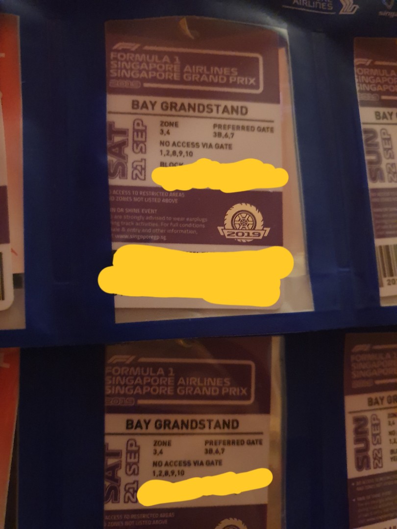 One F1 Saturday ticket, Tickets & Vouchers, Event Tickets on Carousell