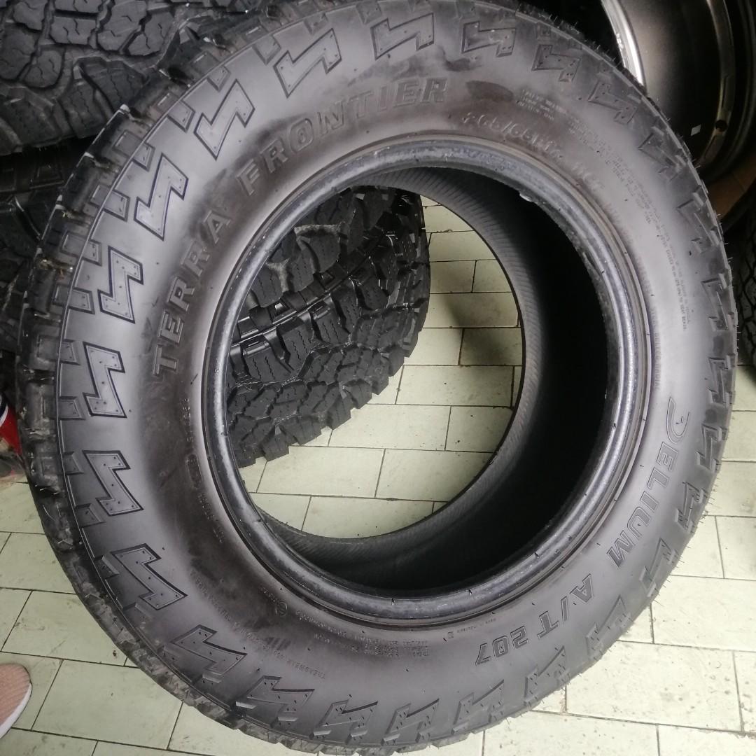 265 65 17 Delium AT All Terrain Tires 90-95 % threadlife.. Slightly ...