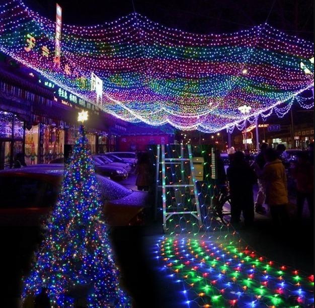 3Mx2M RGB Multi Color Fishnet Net LED String LED Light Fairy, Furniture ...