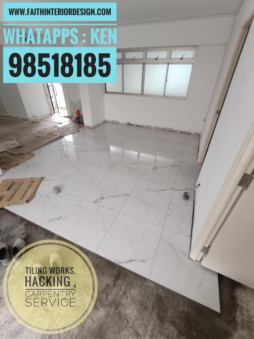 HDB Wall and Floor Tiling Service, Home Services, Renovations, Flooring ...