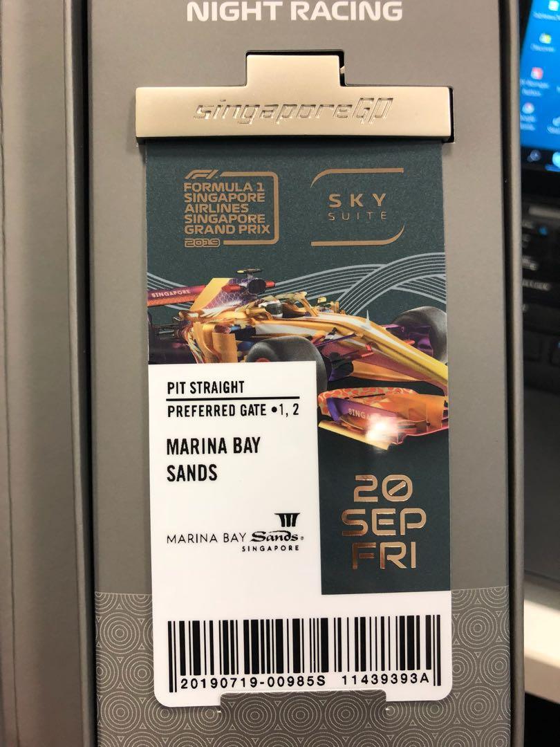 F1 Sky Suite Tickets 20 Sept, Tickets & Vouchers, Local Attractions ...