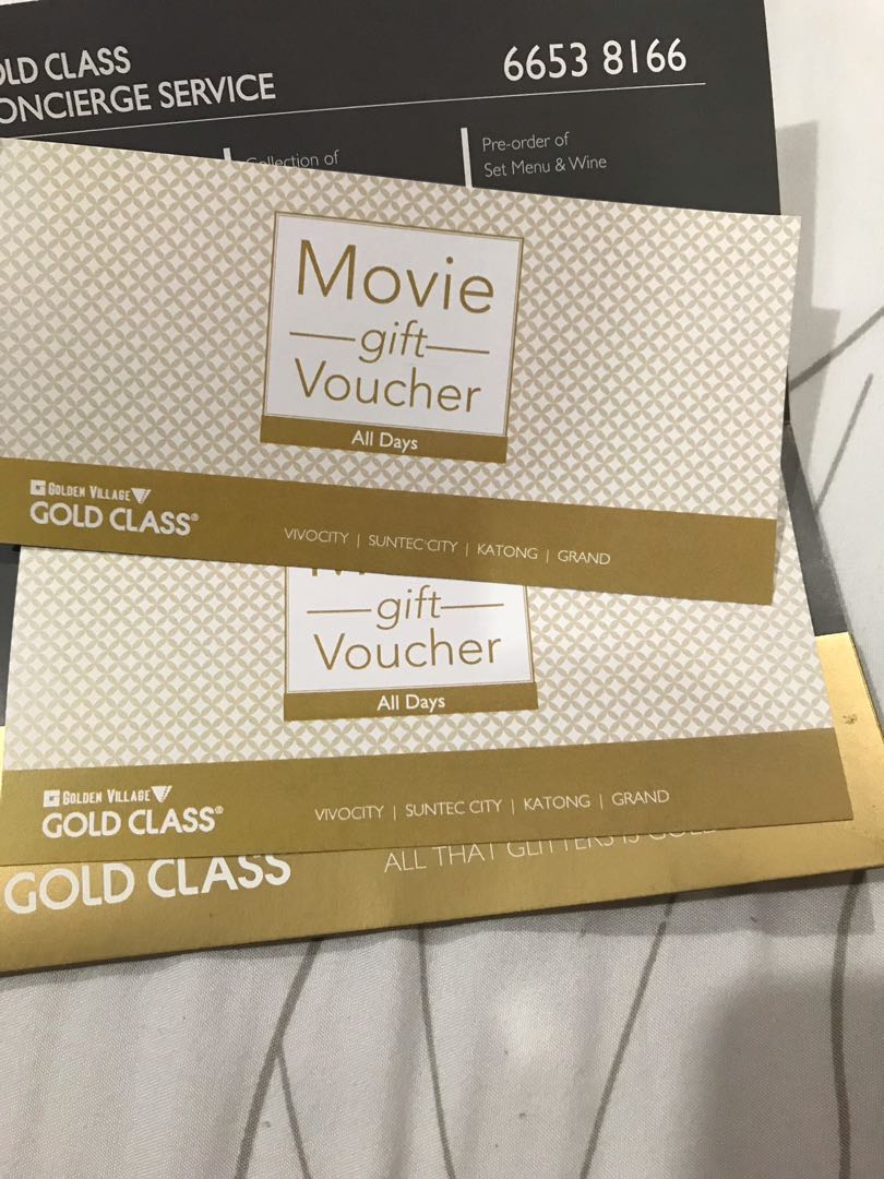 GV gold class ticket, Tickets & Vouchers, Vouchers on Carousell