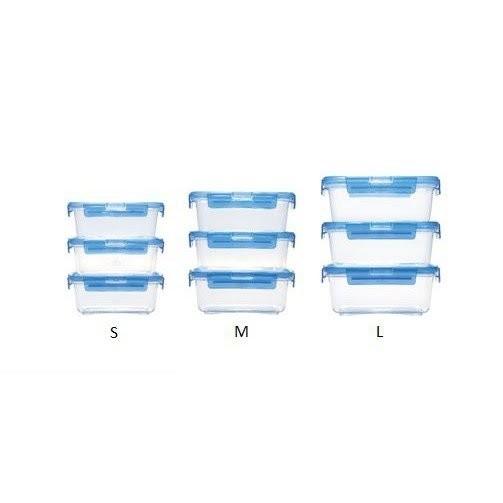 KOMAX B. B. LOCK RECTANGULAR CONTAINER SET - M / 720 ML X 3 UNIT ...