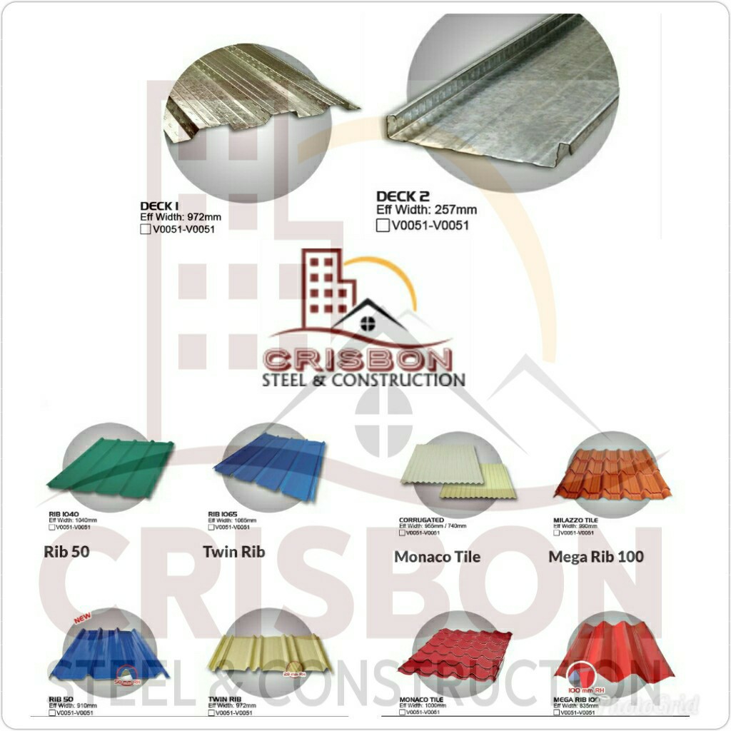 Long span color roof and steel decking, Commercial & Industrial ...