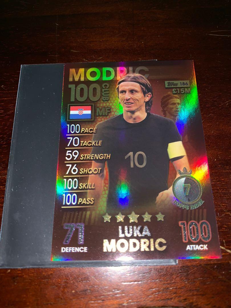 Match Attax 101 Modric 100 club, Hobbies & Toys, Toys & Games on Carousell