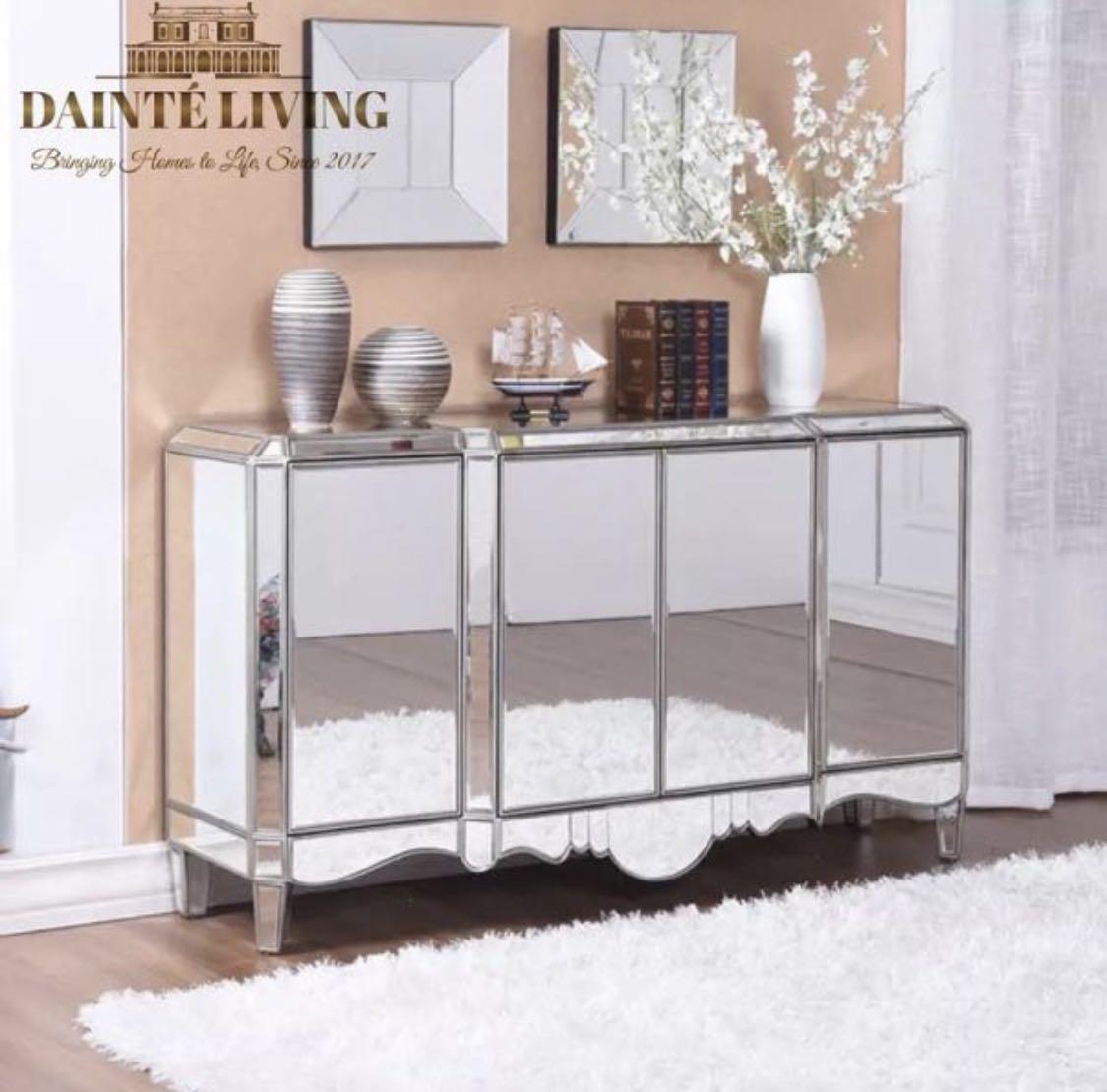 Nairobi Mirrored Buffet Cabinet / Sideboard, Furniture & Home Living ...
