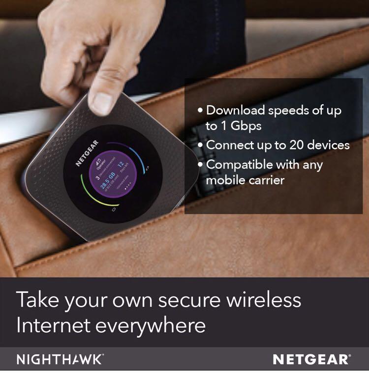 NETGEAR Nighthawk M1 4g LTE 1gbps mobile router, Computers & Tech ...