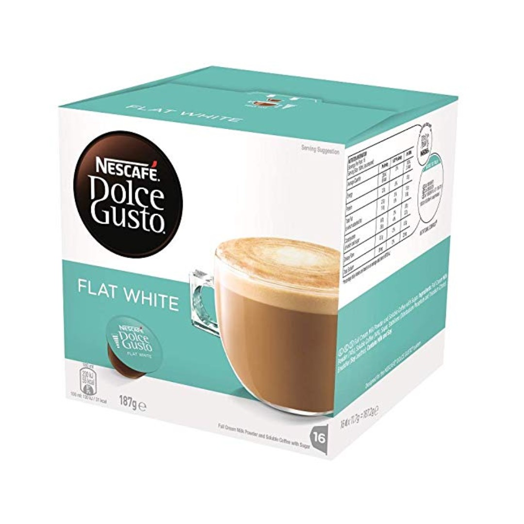 *NEW* Nescafe Dolce Gusto Capsule Flat White 16Pods/Box, Food & Drinks ...
