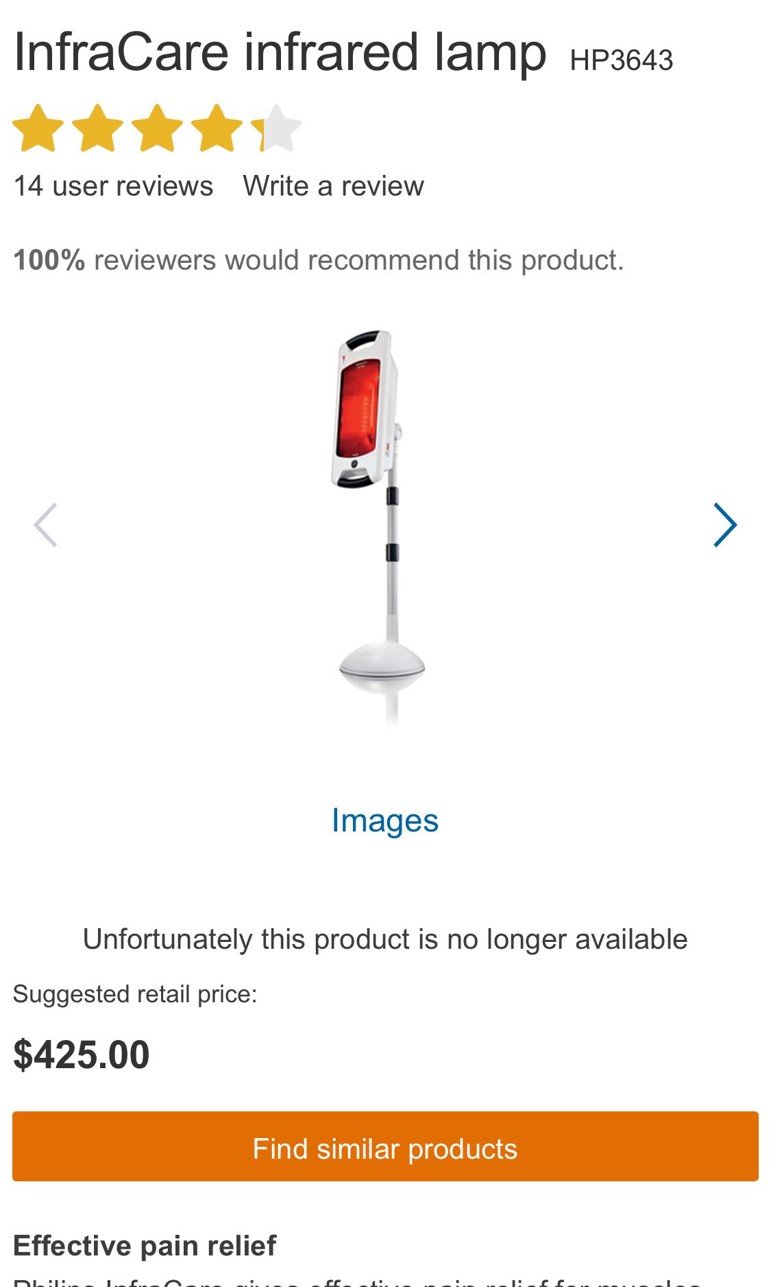 Philips InfraCare Infrared Lamp (Thermal Lamp TCM), Health & Nutrition ...