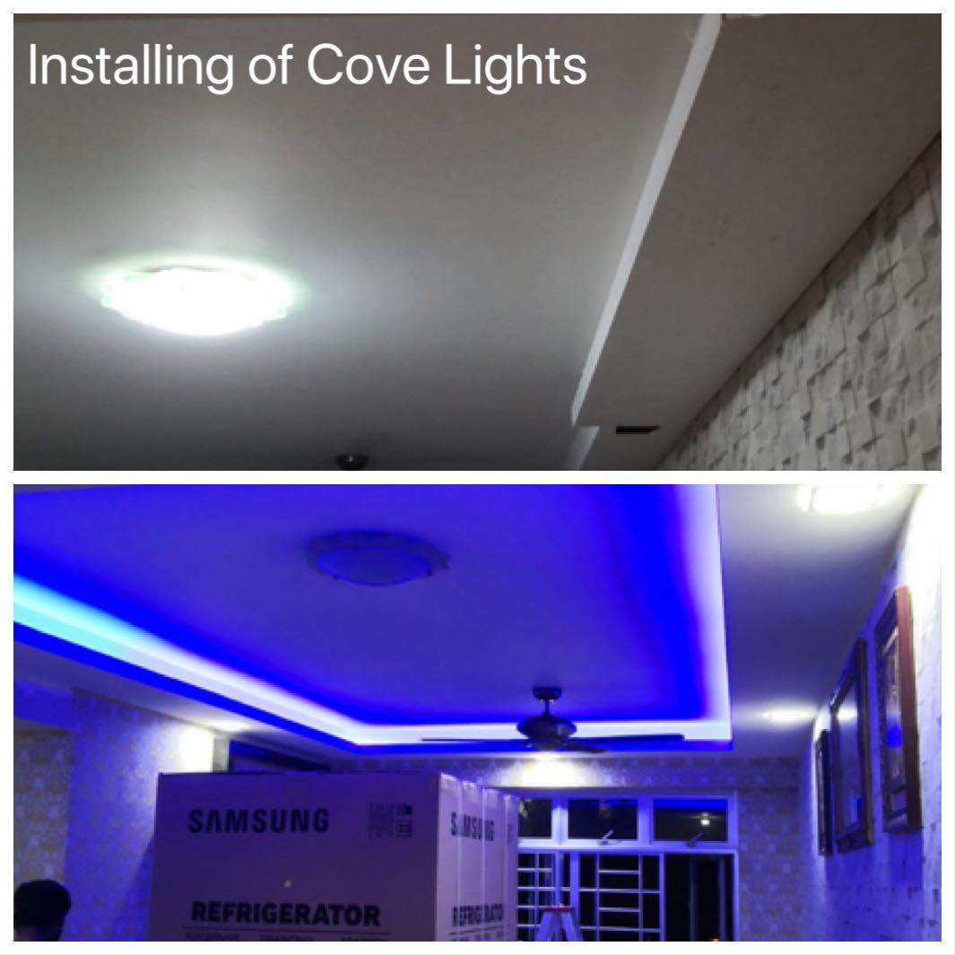 9-REPAIR, RESTORE AND REINSTATE (INSTALL COVE LIGHTS) HDB, private ...