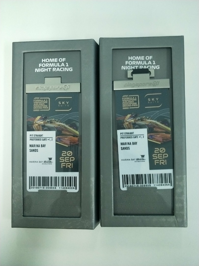 Singapore night race f1 sky suite ticket, Everything Else on Carousell