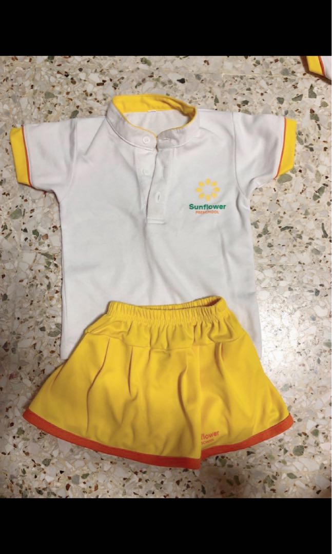 Sunflower uniform XS (preschool), Babies & Kids, Babies & Kids Fashion ...