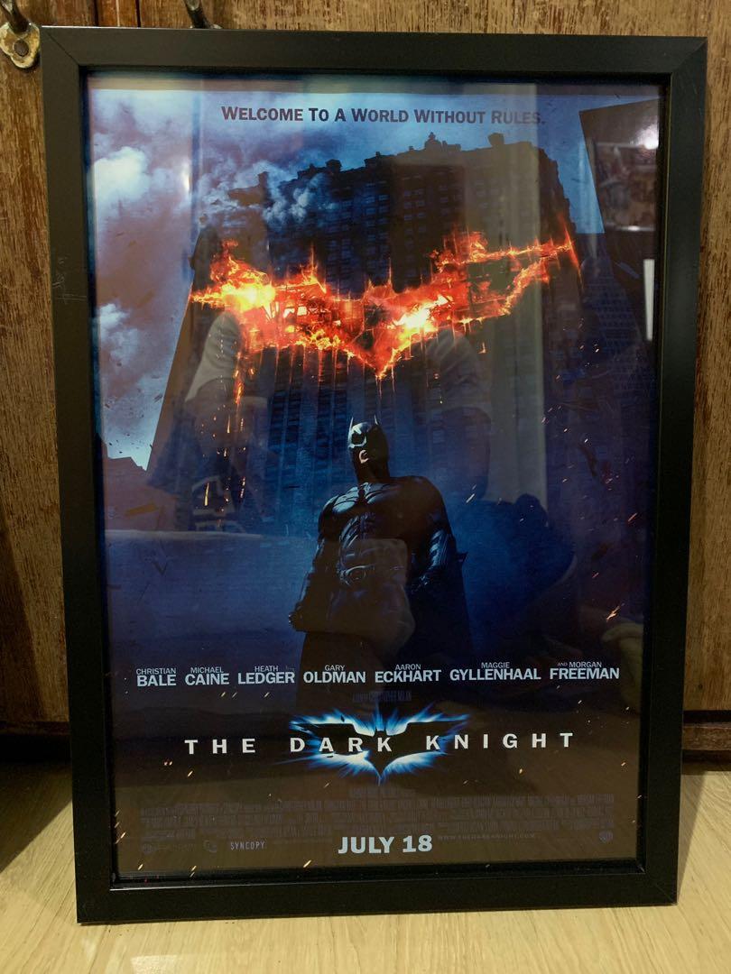 The Dark Knight Trilogy Poster with Frame, Hobbies & Toys, Toys & Games ...