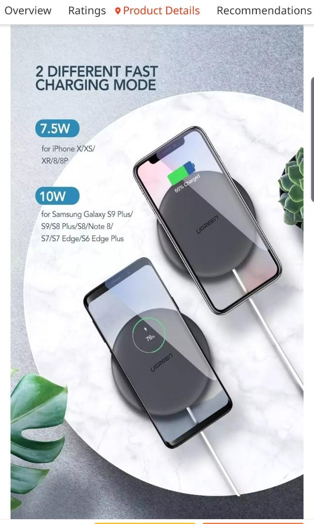 Ugreen wireless charger BRAND NEW, Mobile Phones & Gadgets, Mobile ...